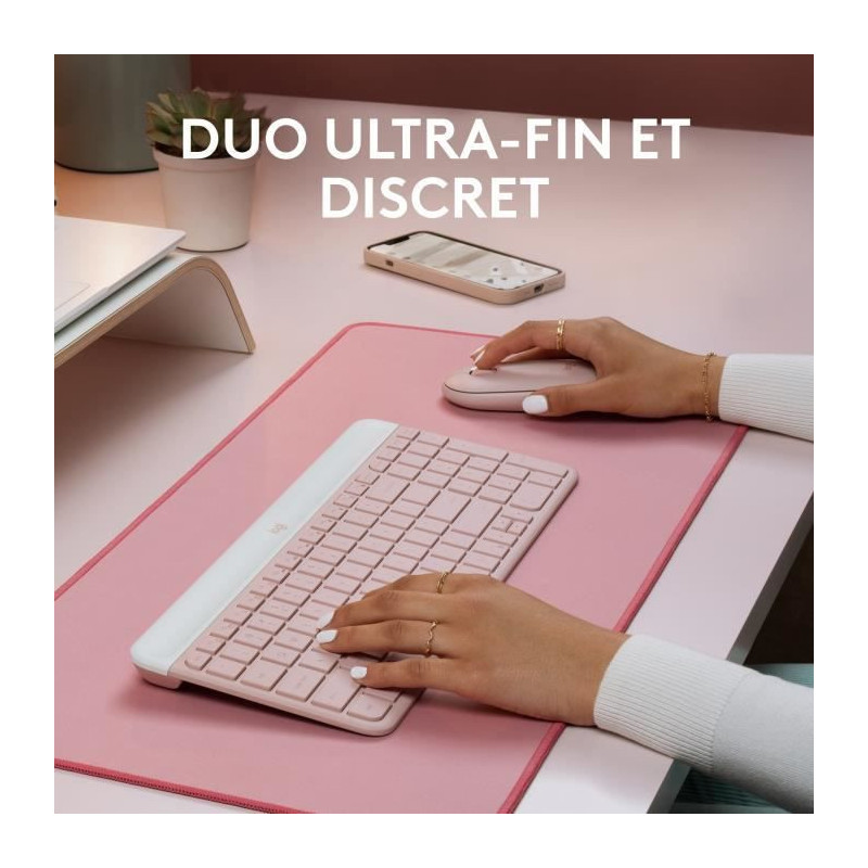 Logitech MK470 Slim Combo Clavier et Souris sans Fil Compacte. Ultra ...